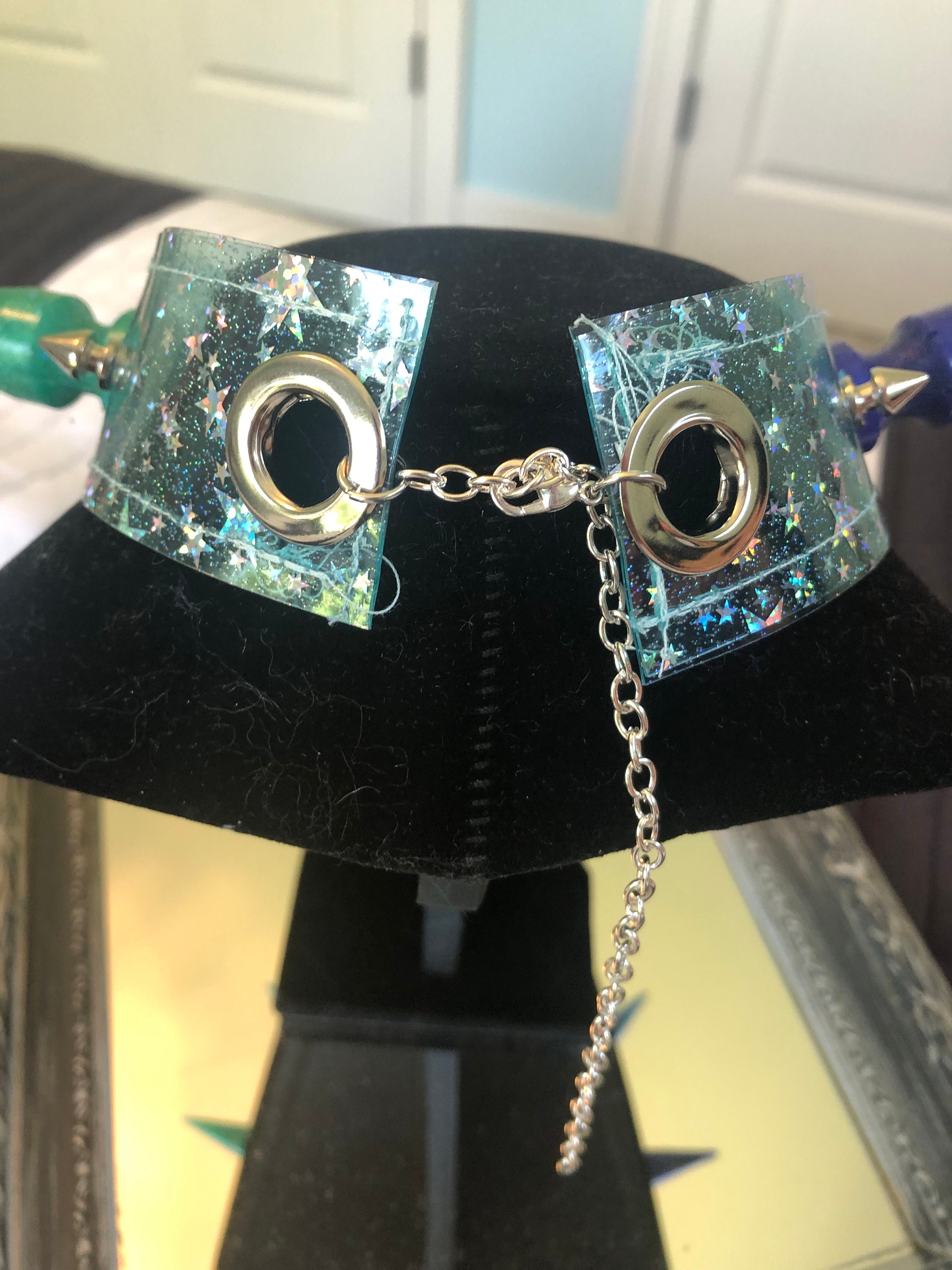 Stormy Seas Choker - OOAK Resin Spike Choker - Etsy