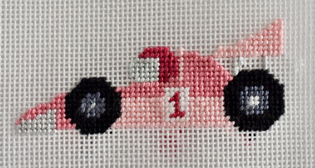 Pink Race Car Needlepoint E-pattern - Etsy