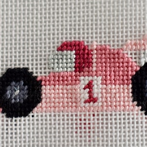 Pink Race Car Needlepoint E-pattern - Etsy