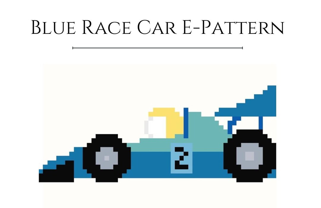 Race Car Needlepoint E-pattern - Etsy