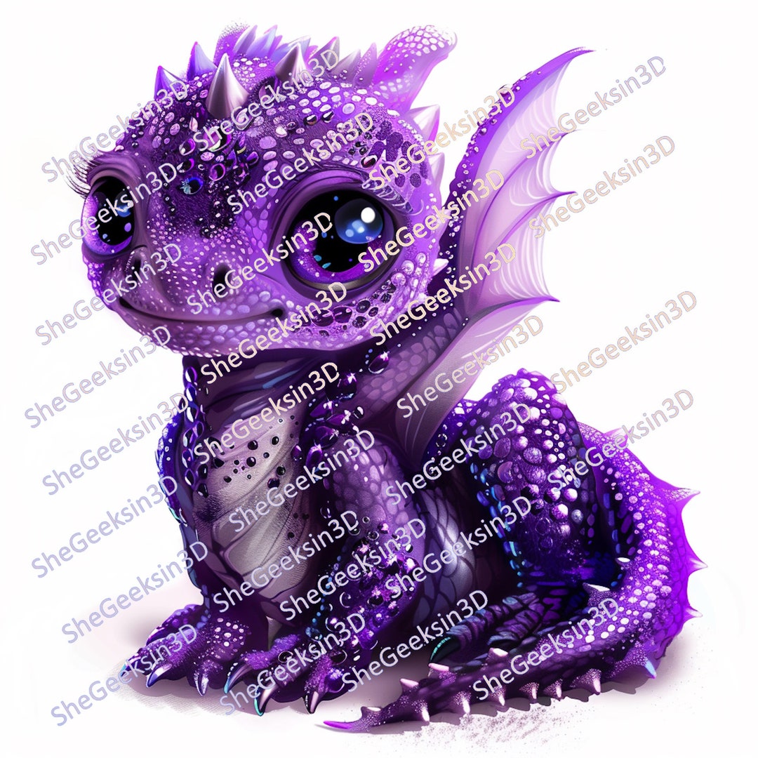 Purple Baby Dragon - Etsy