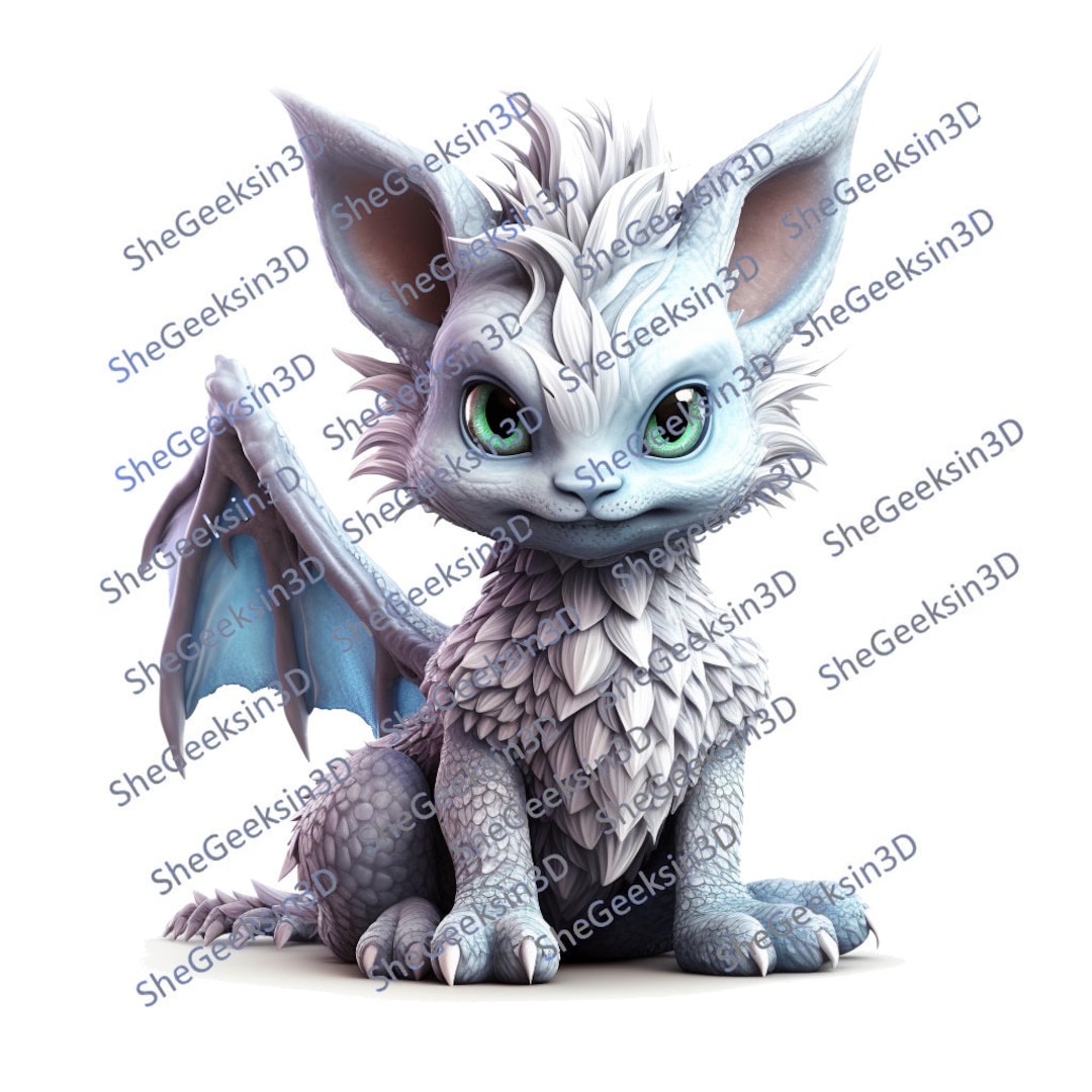Ice Kitten Dragon - Etsy