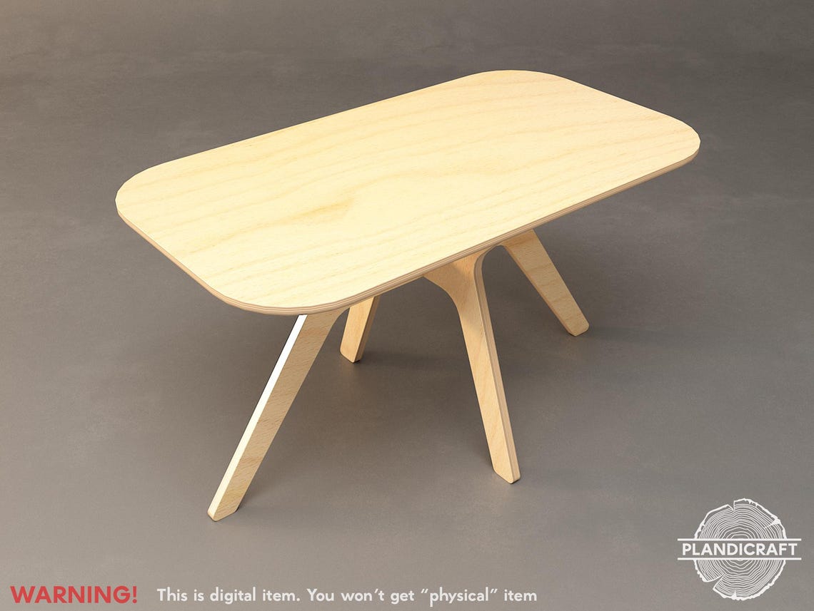 UTTI Coffee Table CNC Plan: 18mm Birch Plywood (digital File) - Etsy