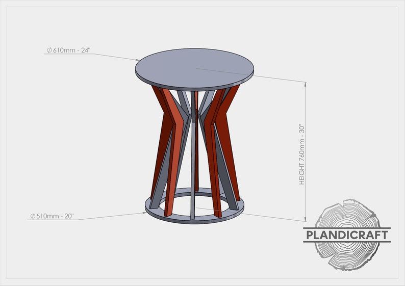 SPIKE Parametric Round Cocktail Table CNC Router Files (digital Item ...