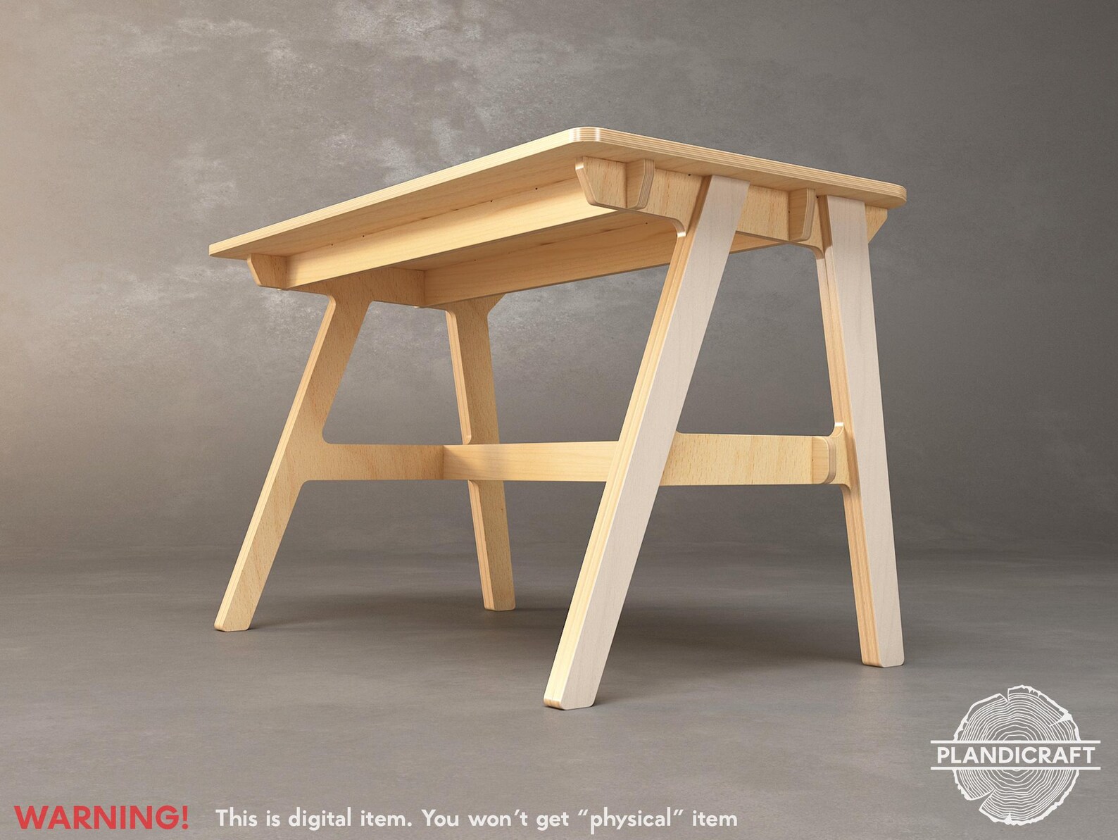 HOPY Desk | Digital Item | Office Table | Customizable | CNC File | Dxf ...