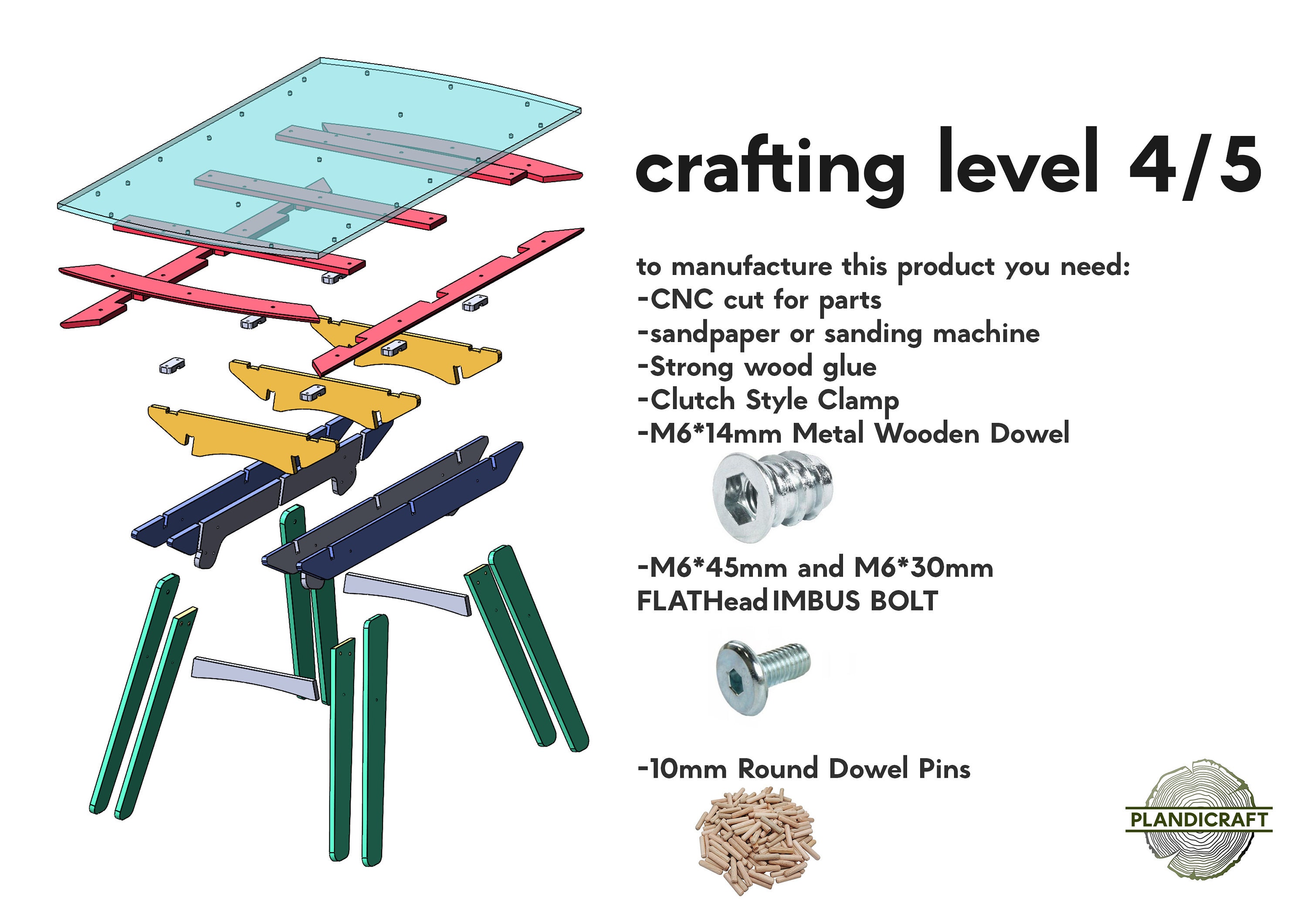 SERCE Dinner Table | Digital Item | Customizable | Plywood Table | Mid ...