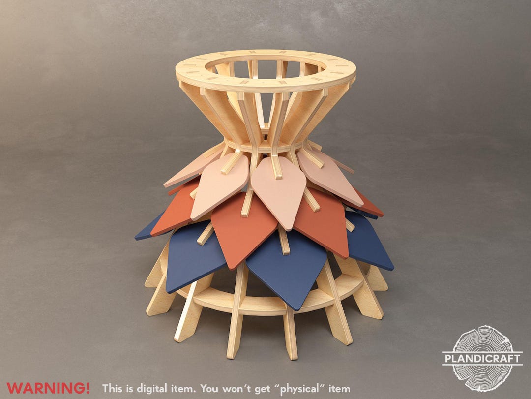 ASMA Parametric Round Table Base - Customizable - CNC Plywood Design ...