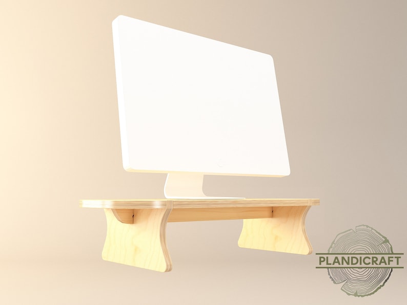 Monitor Stand LALE | Digital File for Cnc Router | CUSTOMIZABLE | Desk ...