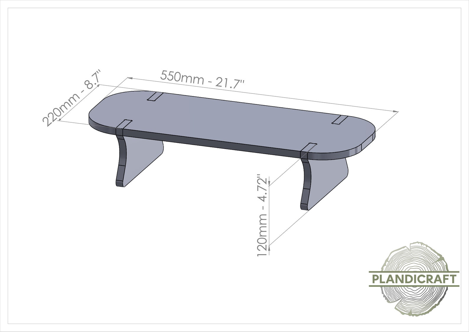 Monitor Stand LALE | Digital File for Cnc Router | CUSTOMIZABLE | Desk ...