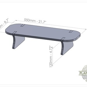 Monitor Stand LALE | Digital File for Cnc Router | CUSTOMIZABLE | Desk ...