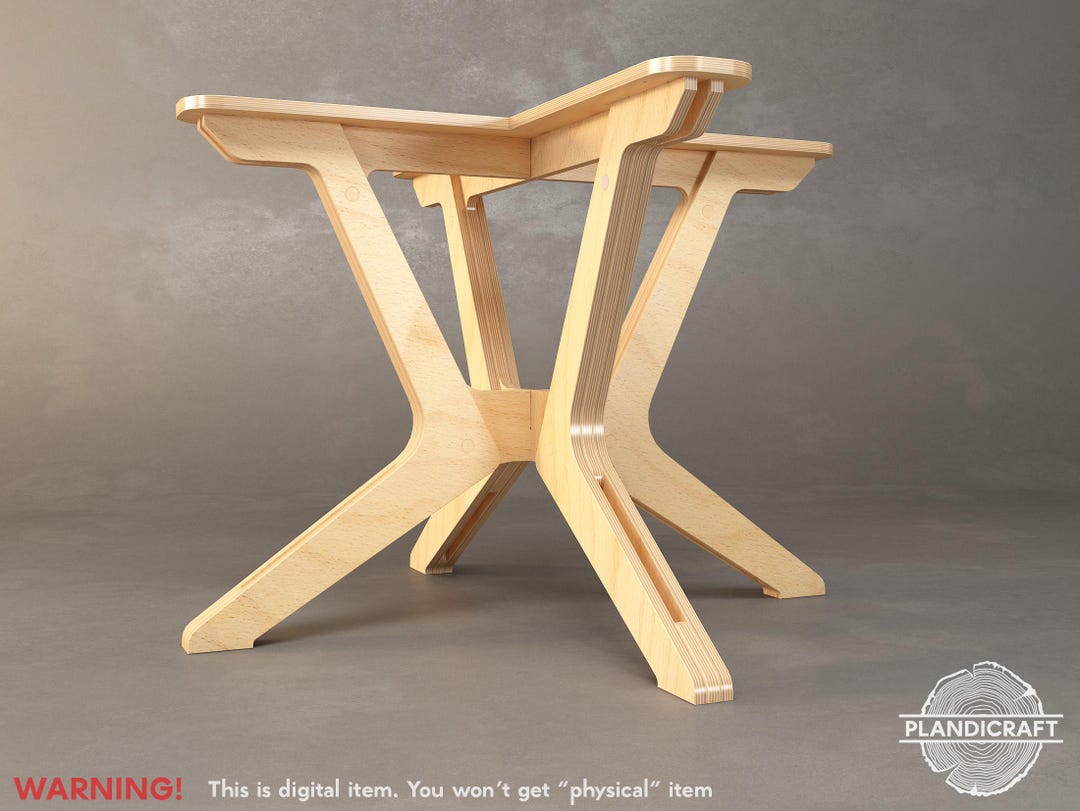 KUGUU Mid-century Plywood Dinner Table Base: CNC Router Files (digital ...