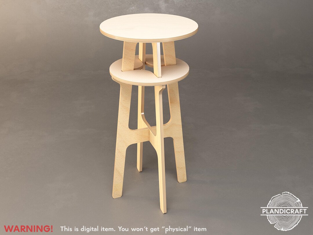 JETRY Cocktail Table CNC File | 18mm Plywood, Pub Table (digital Item ...