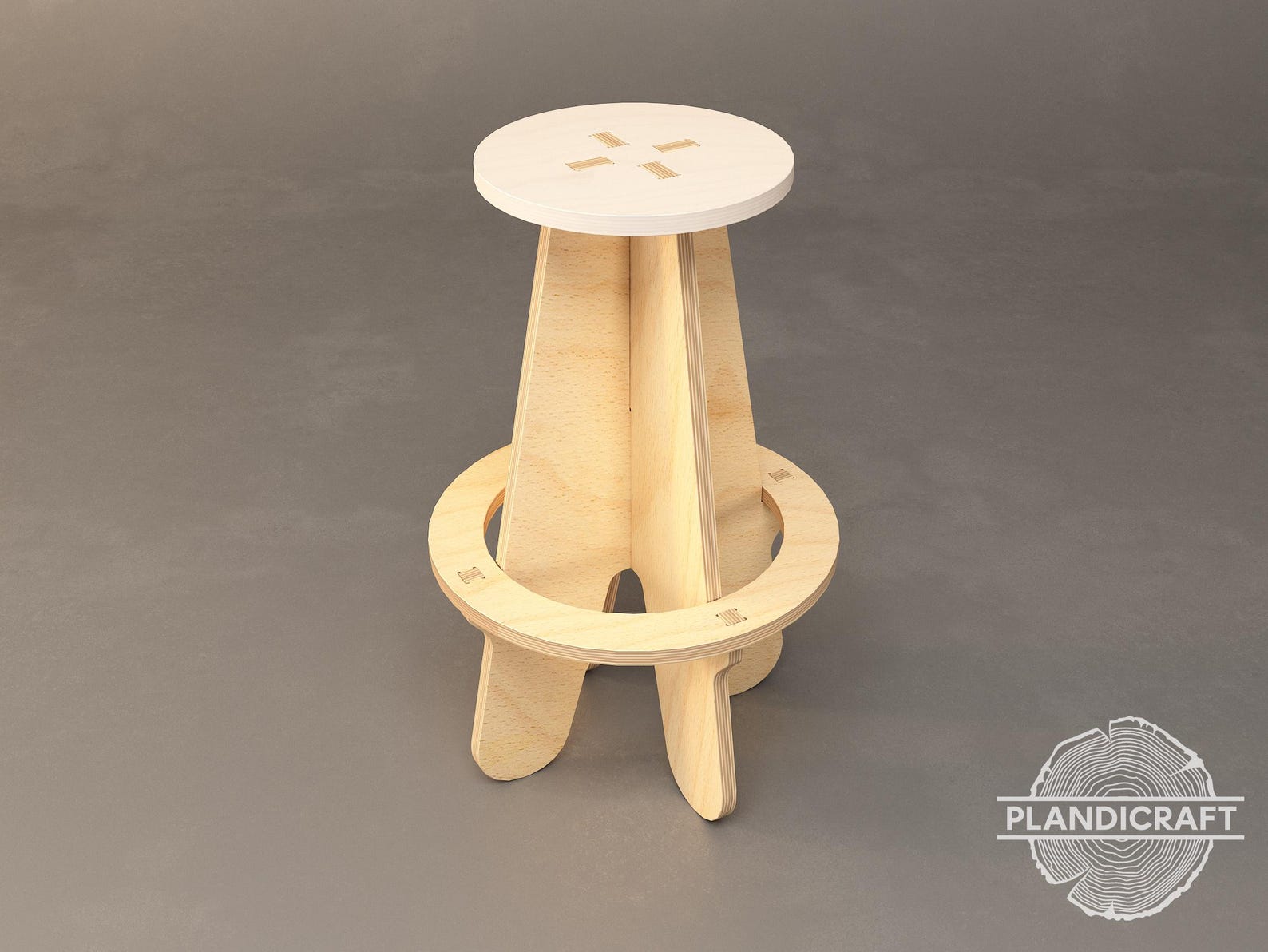 PRG Bar Stool CNC File: Plywood Furniture Plan (digital Item ...