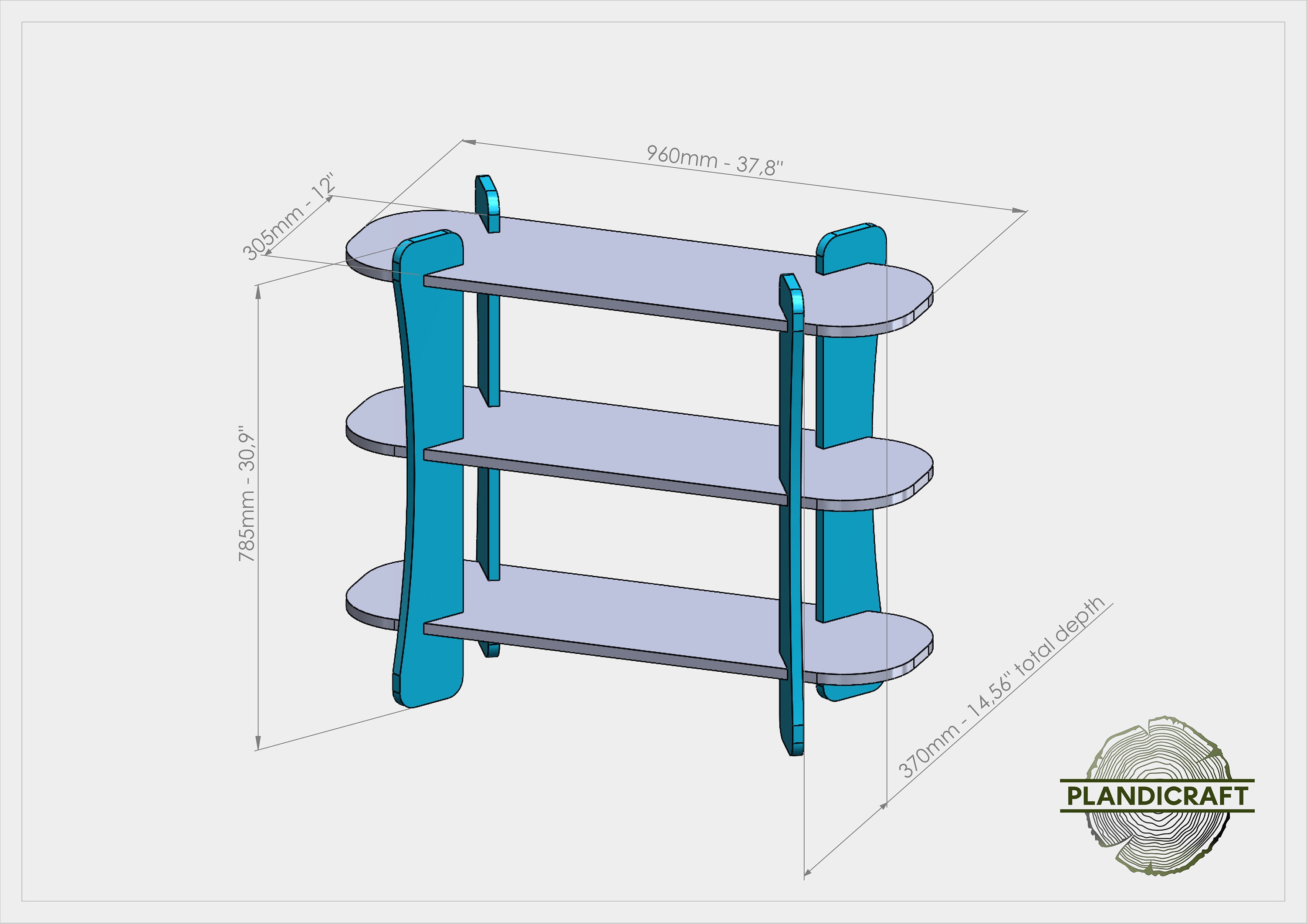 ORI Shelves | Customizable | Digital File| Display Stand | Bookcase ...