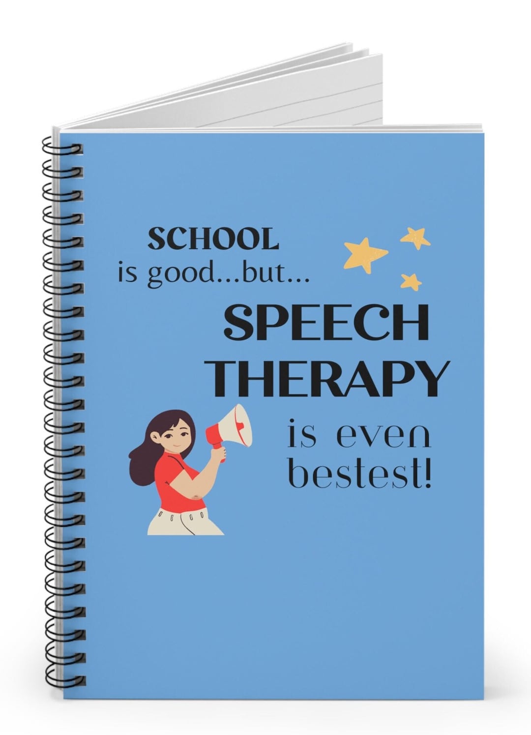 Speech Therapy is Bestest Spiral Notebook 6x8ruled, Speech Therapy ...