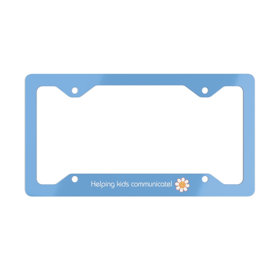 Helping Kids Communicate Metal License Plate Frame, Speech Therapy ...