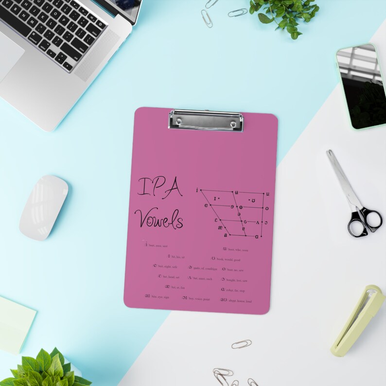 IPA Vowels Clipboard, Speech Therapy IPA Vowel Cheat Sheet, SLP Vowel ...