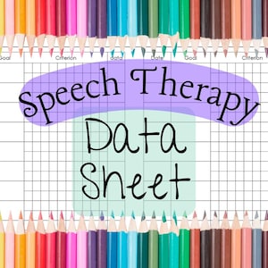 Speech Language Therapy Articulation Data Sheet, Speech Artic Notes ...