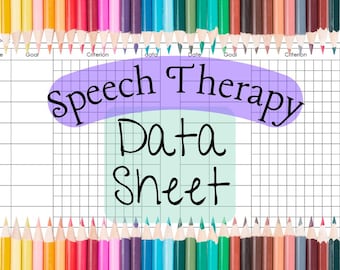 Monthly Speech Language Therapy Data Log, SLP Progress Monitoring, SLPA ...
