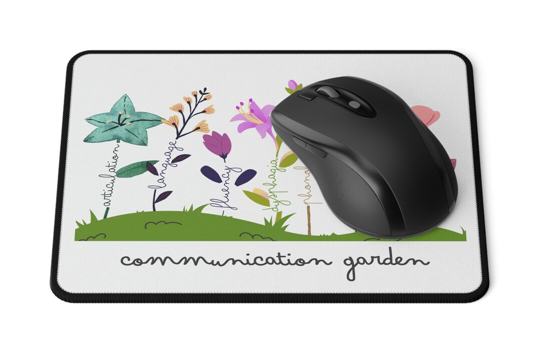 Communication Garden Nonslip Mouse Pad, Speech Therapy Mouse Pad ...