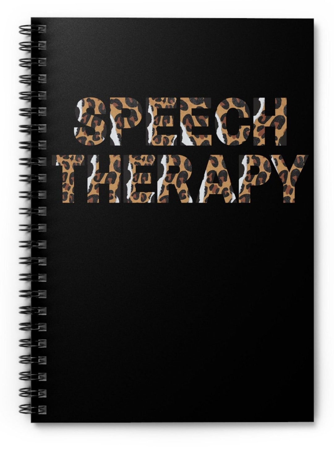 Leopard Speech Therapy Spiral Notebook 6x8 Ruled Line, Speech Therapy ...