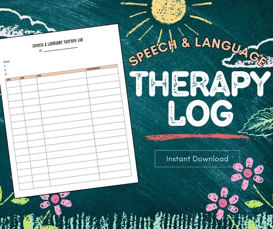 Speech Language Therapy Data Log, Speech Notes, SLP Progress Monitoring ...
