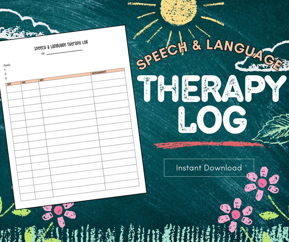 Speech Language Therapy Data Log, Speech Notes, SLP Progress Monitoring ...