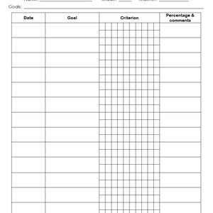 Articulation Speech Language Therapy Data Log, SLP Progress Monitoring ...