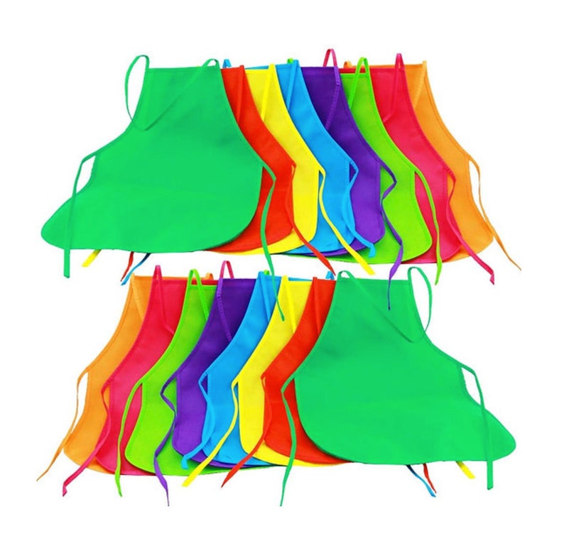 DIY Cupcake Paint Pallets + Colorful Smocks, Set of 8, Children's ...