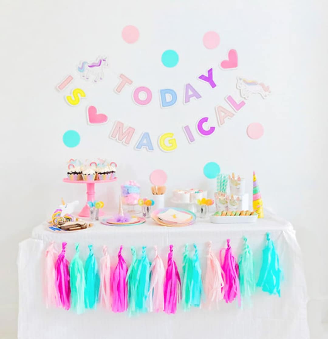 Magical Unicorn Theme Party Box, Eco Friendly Party Kit & Decor, Pastel ...