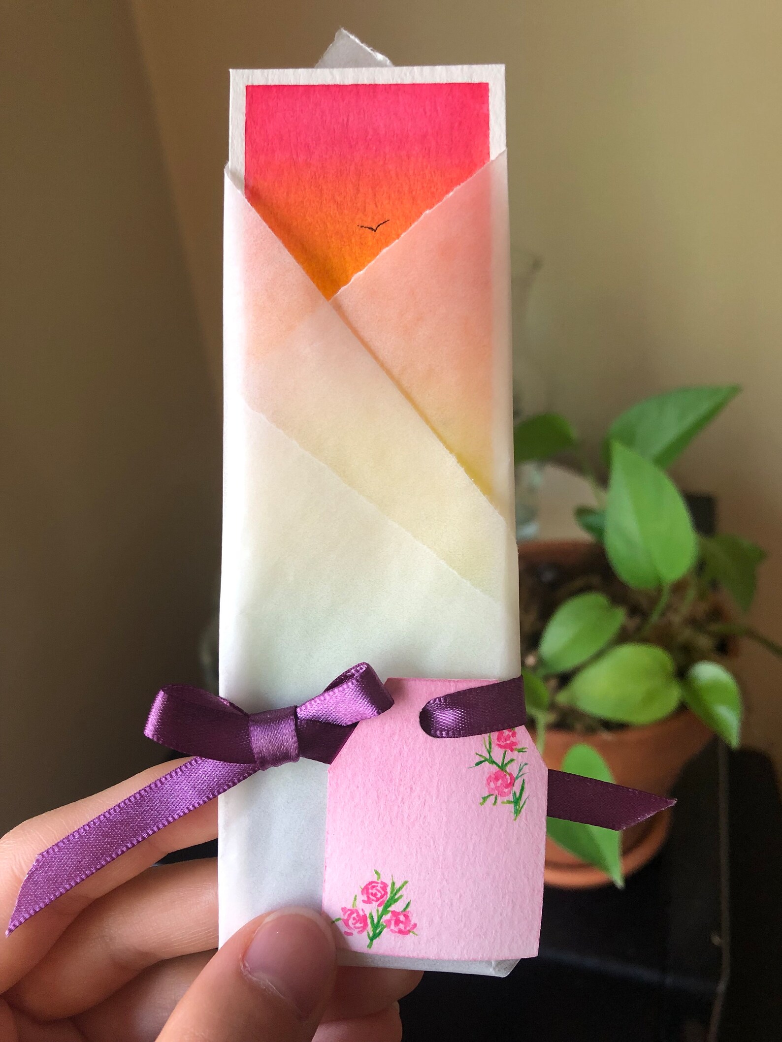 Original Hand Painted Scenery Bookmark, Customized Watercolor Bookmark ...