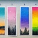 Original Hand Painted Scenery Bookmark, Customized Watercolor Bookmark ...