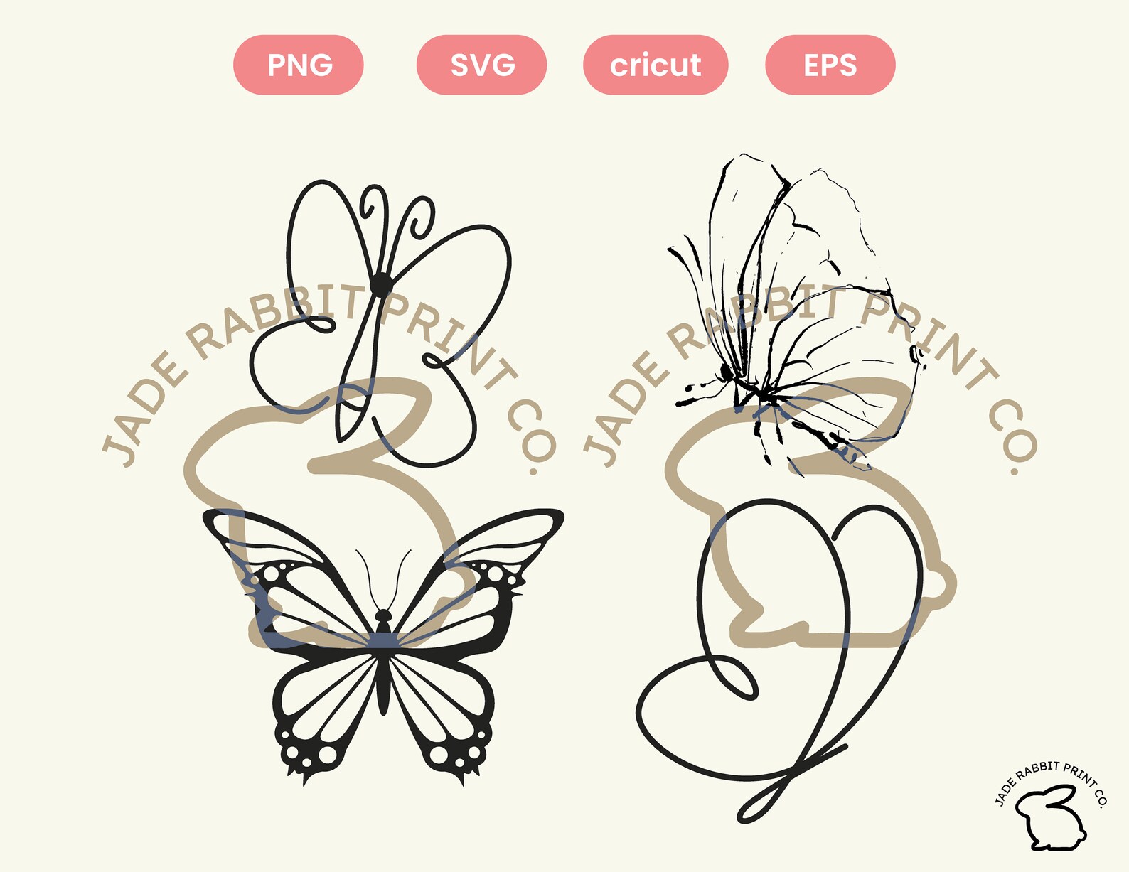 Butterfly Svg 4 Pack Line Drawing Butterfly Svg Realistic Butterfly Svg ...