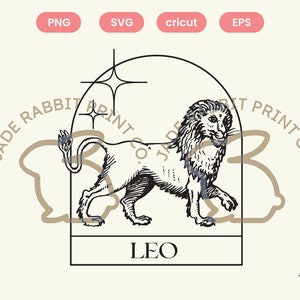 Leo Svg Lion Svg Horoscope Svg Star Signs Svg Cut File Zodiac Sign Svg ...