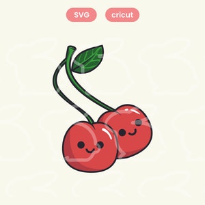Cherry Svg Cherries Svg Cute Cherry Cut File Layered Svg Happy Cherries ...