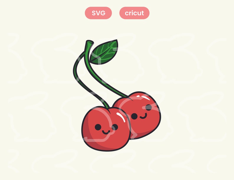 Cherry Svg Cherries Svg Cute Cherry Cut File Layered Svg Happy Cherries ...