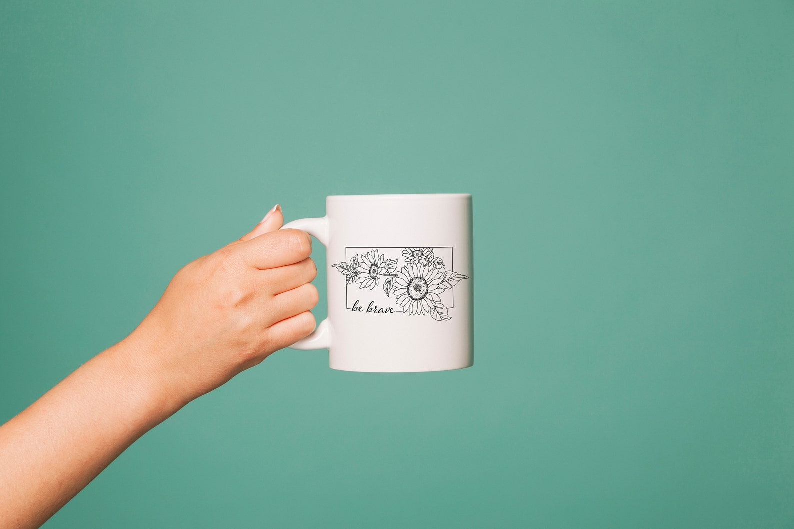 Be Brave Svg Sunflower Svg Sunflower Outline Svg Cute - Etsy