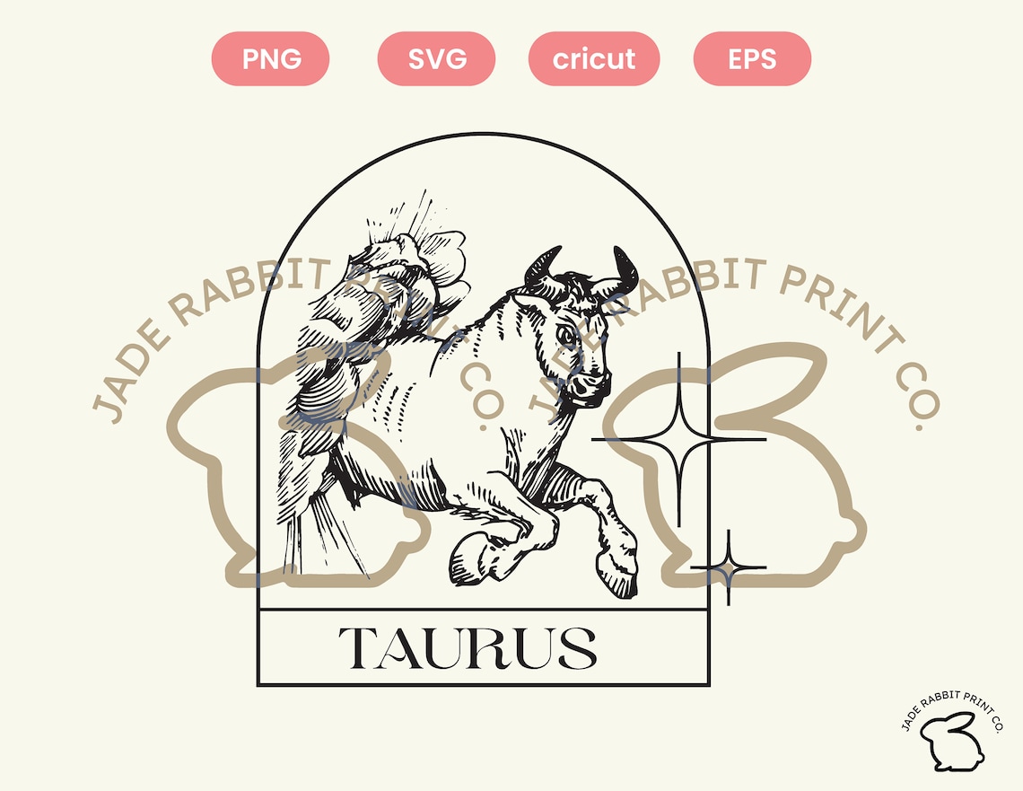 Taurus Svg Taurus Star Sign Bull Svg Horoscope Svg - Etsy