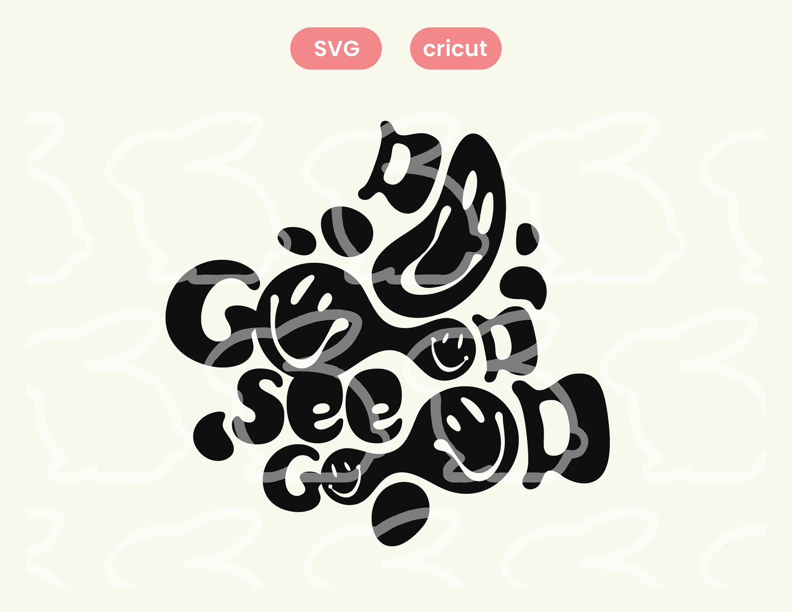 Distorted Smiley Svg Groovy Happy Face Svg Do Good See Good Trippy ...