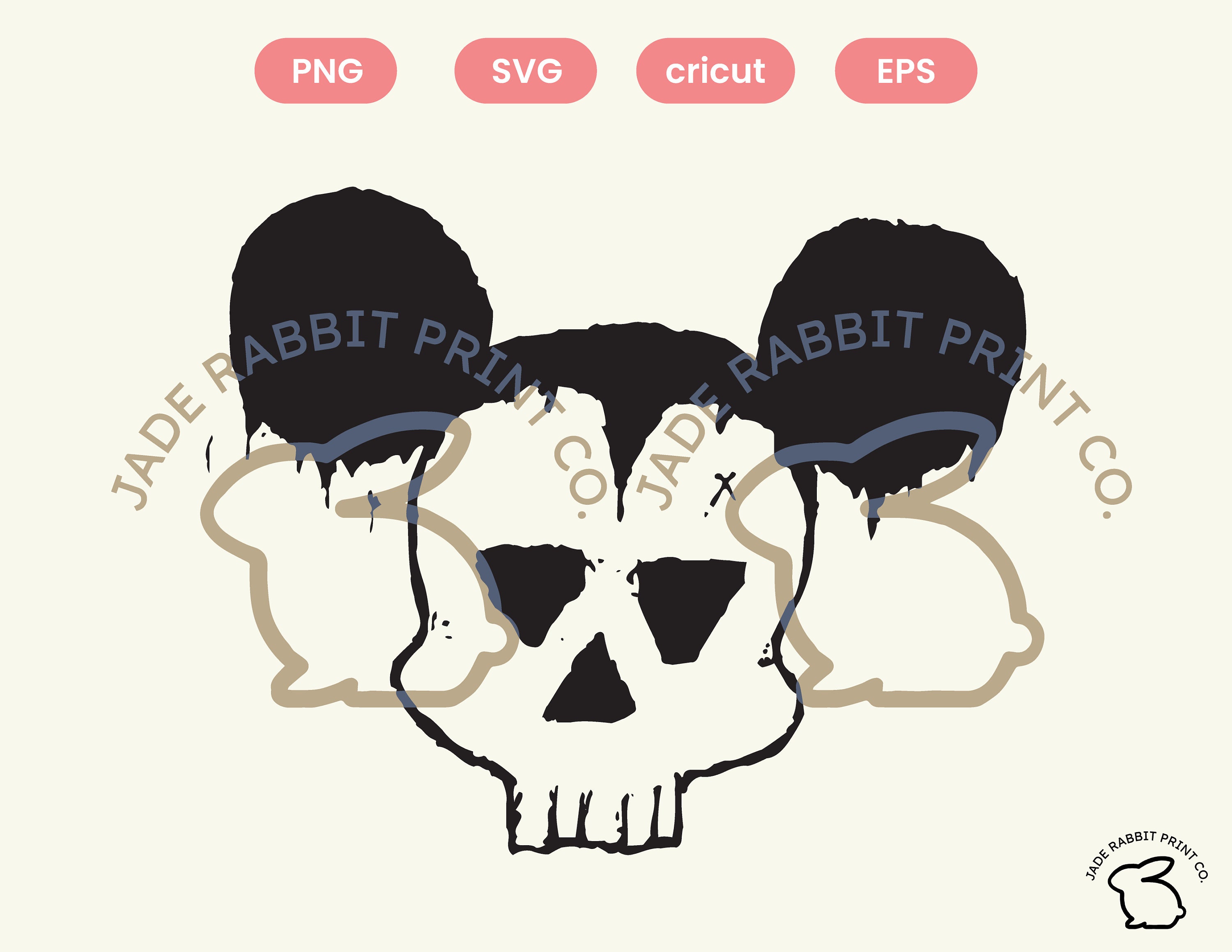 Graffiti Mickey Mouse Skull