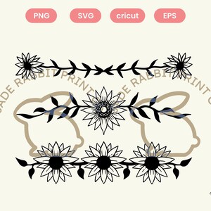 Sunflower Frame Svg Sunflower Svg Hand Drawn Svg Floral Accent Svg ...