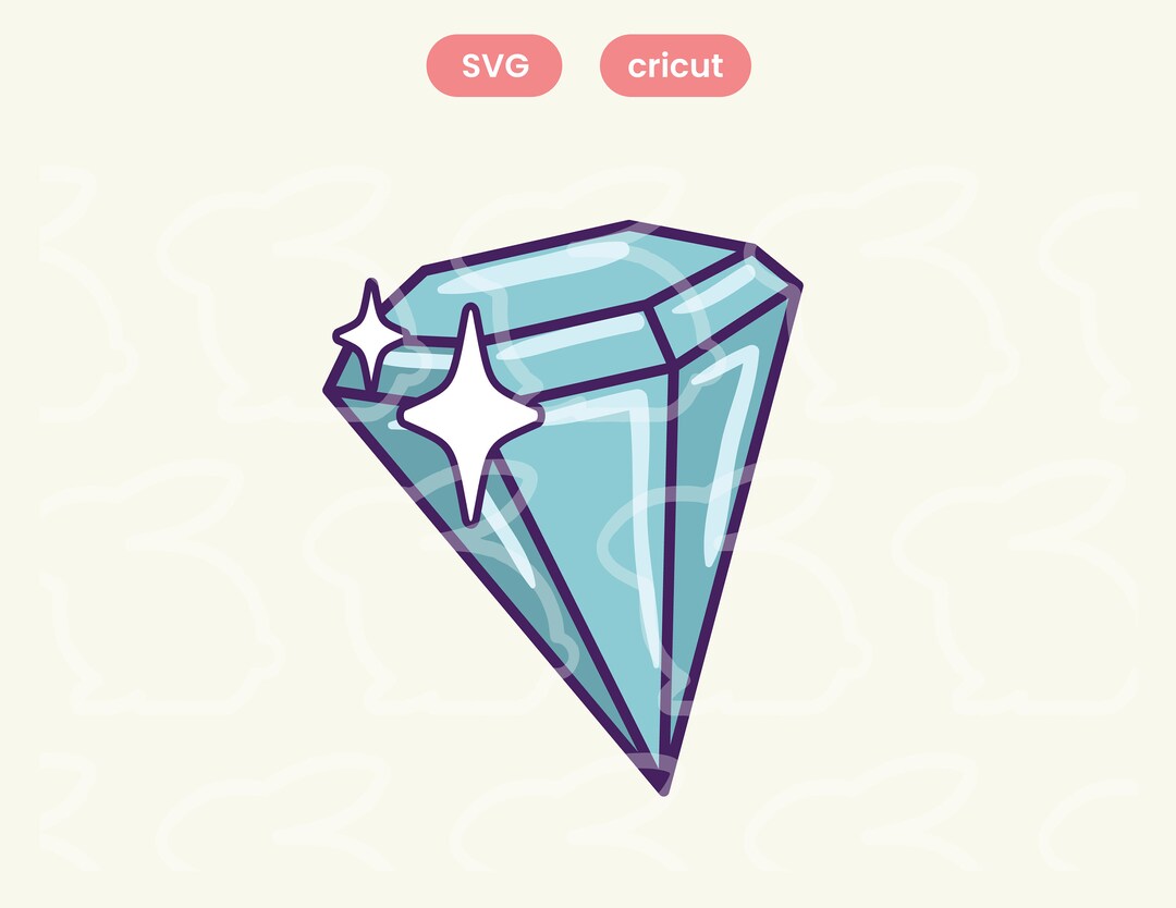 Diamond Svg Layered Svg Sparkle Diamond Svg Cute Diamond Cut File Gem ...