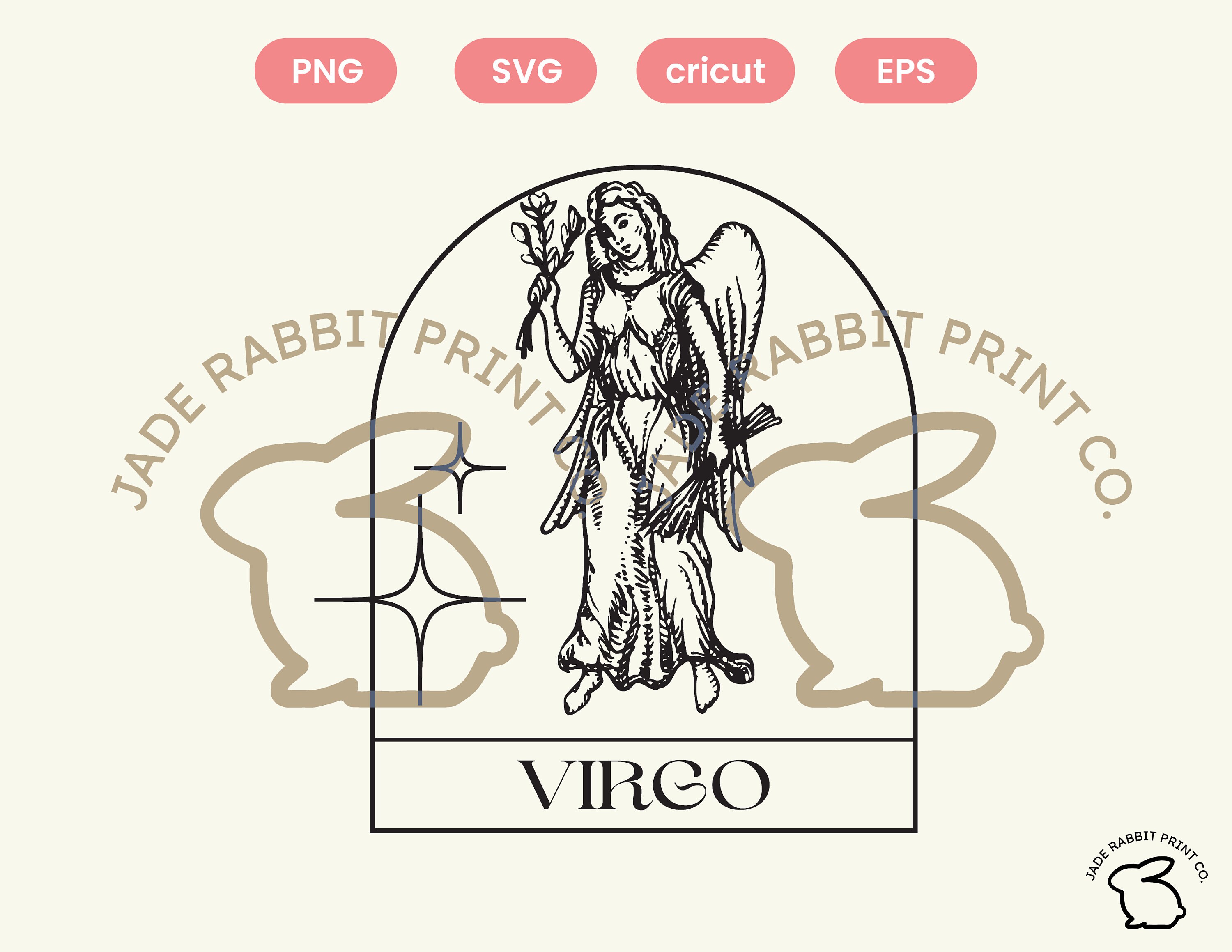 Virgo Svg Angel Svg Horoscope Svg Star Signs Zodiac Sign Svg Digital ...