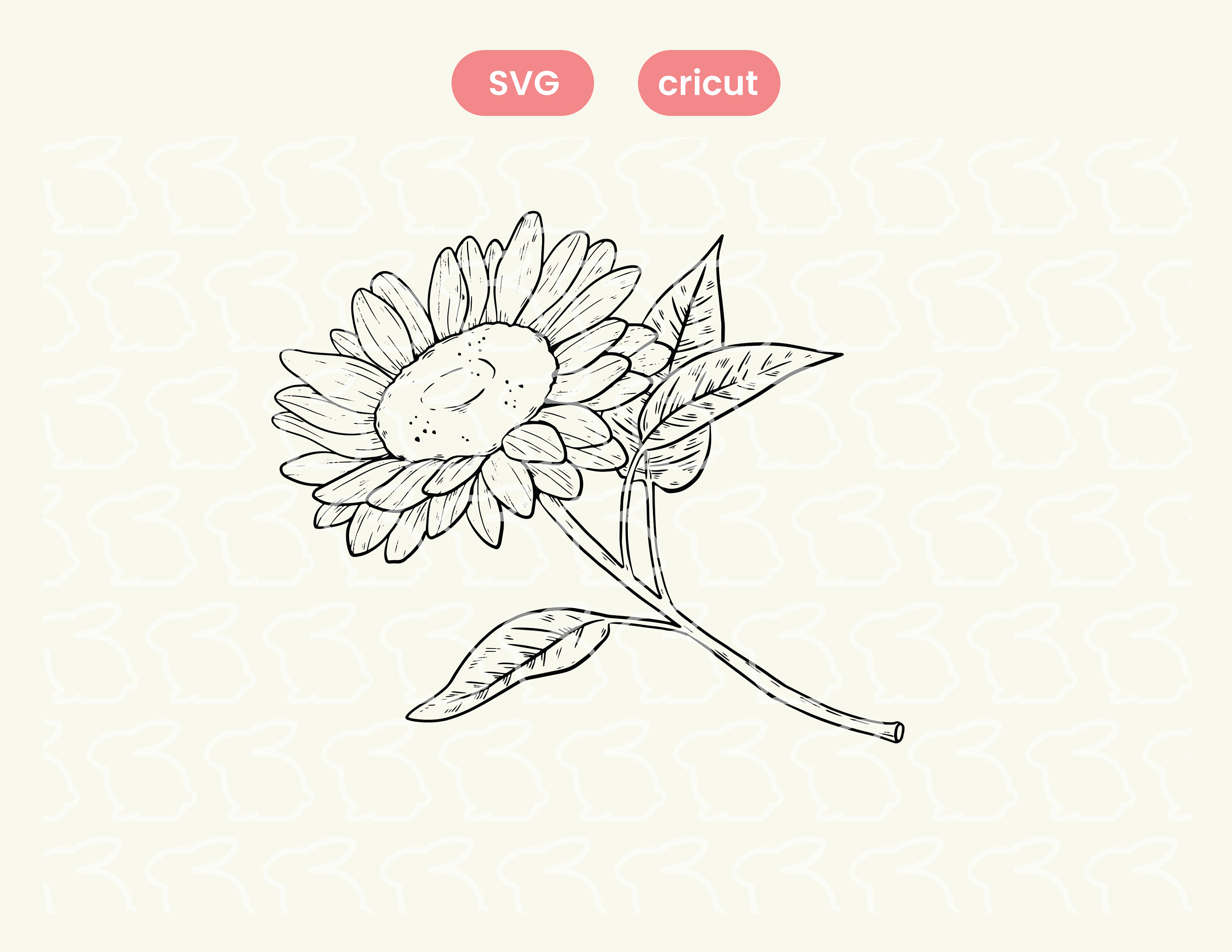 Sunflower Svg Svg Cut File for Cricut Delicate Sunflower Botanical ...