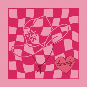 Howdy Pink Cowboy Illustrated Art Print Bubblegum Western Barbie the ...