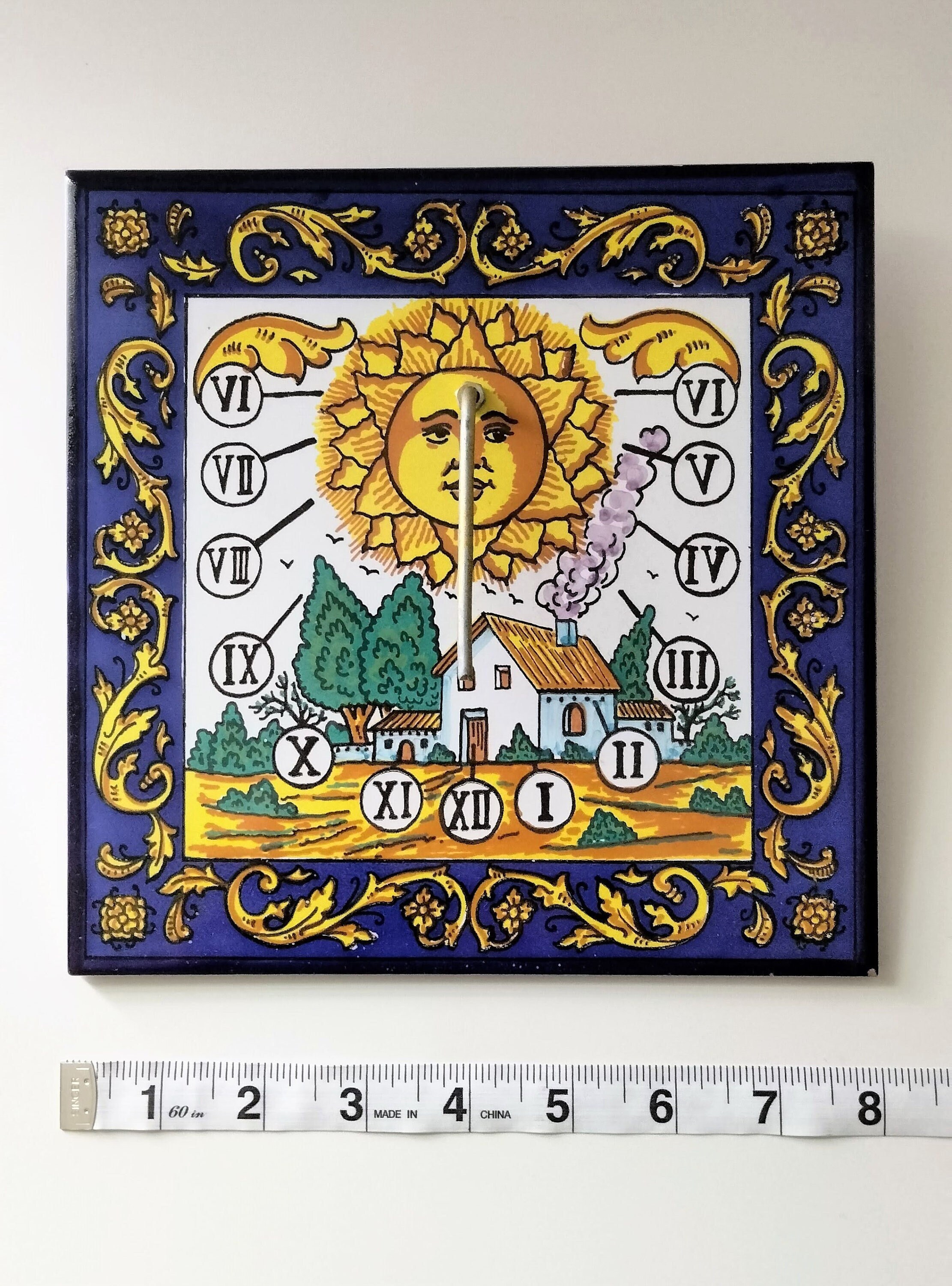 Vintage Spanish Sundial Tile - Etsy