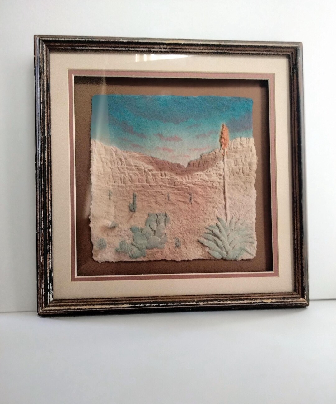 Vintage 1992 Figi Graphics Desert Scene With Custom Frame - Etsy