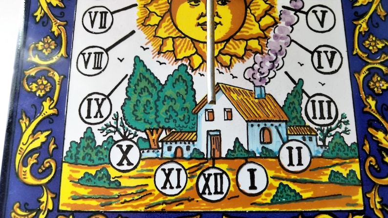 Vintage Spanish Sundial Tile - Etsy