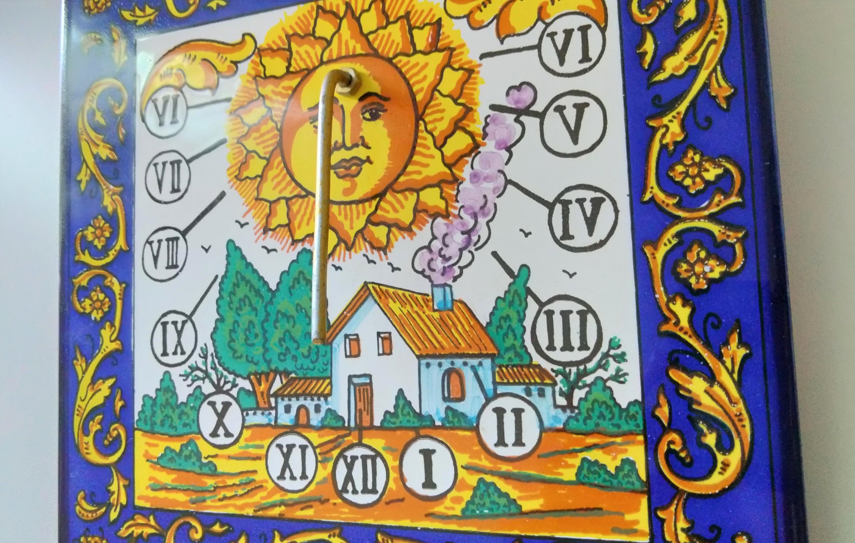 Vintage Spanish Sundial Tile - Etsy