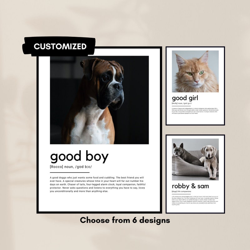 Custom Dog Poster - Etsy